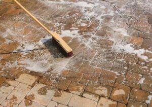 How to clean paving slabs without a pressure washer